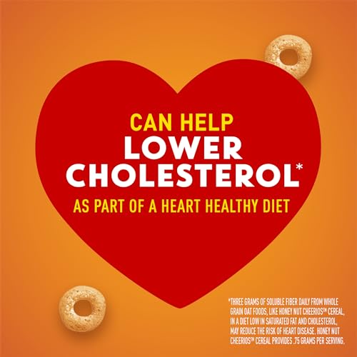 Cheerios Honey Nut Cheerios Heart Healthy Breakfast Cereal, Gluten Free Cereal With Whole Grain Oats, 10.8oz
