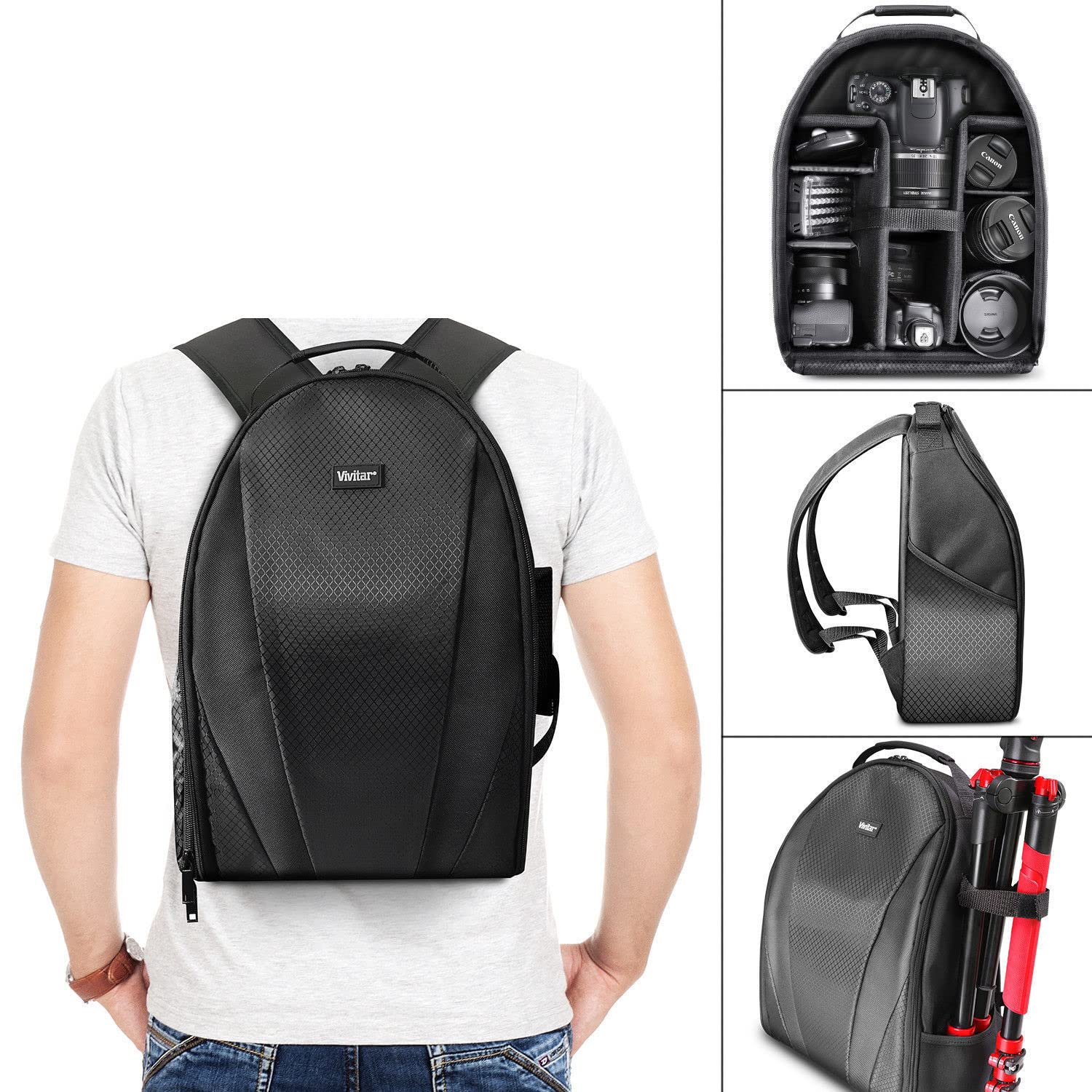 Canon EOS Rebel T7 DSLR Camera with 18-55mm is II Lens Bundle + 420-800mm Super Zoom Lens, Wide Angle Telephoto 64GB Memory, 3PC Filter Kit, Photo Backpack, Tripod More (34PC Bundle), Black