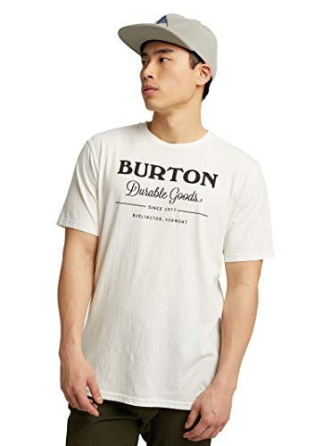 Burton Mens Durable Goods Short Sleeve Tee, Stout White New, X-Small
