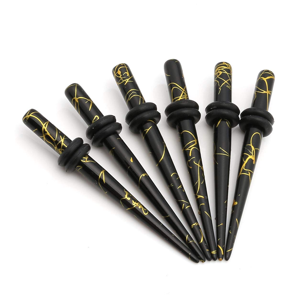BOPREINA 28PCS Ear Stretching Kit Acrylic Tapers and Plugs O-Ring Gauges Expander Set Body Piercing Jewelry 14G-3/4