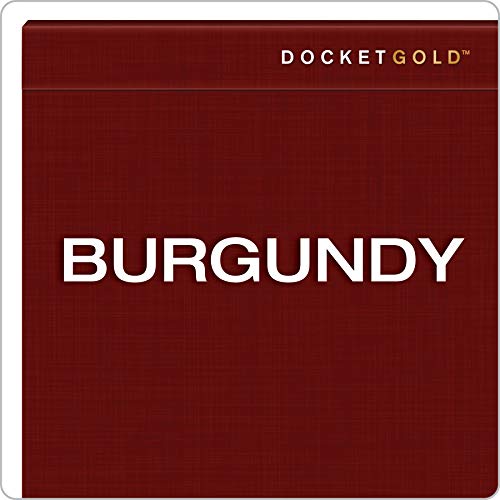 TOPS Docket Gold Graph Pads, 8-1/2" x 11-3/4", 4 x 4 Graph with Narrow Rule Back, Burgundy Cover, 80 Sheets (63752),White