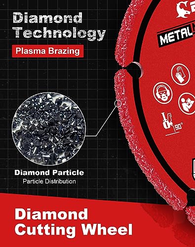 EZARC Diamond Cutting Wheel 3 x 3/8 Inch for Metal, Cut Off Wheel with 5000+ Cuts on Rebar, Steel, Iron and INOX