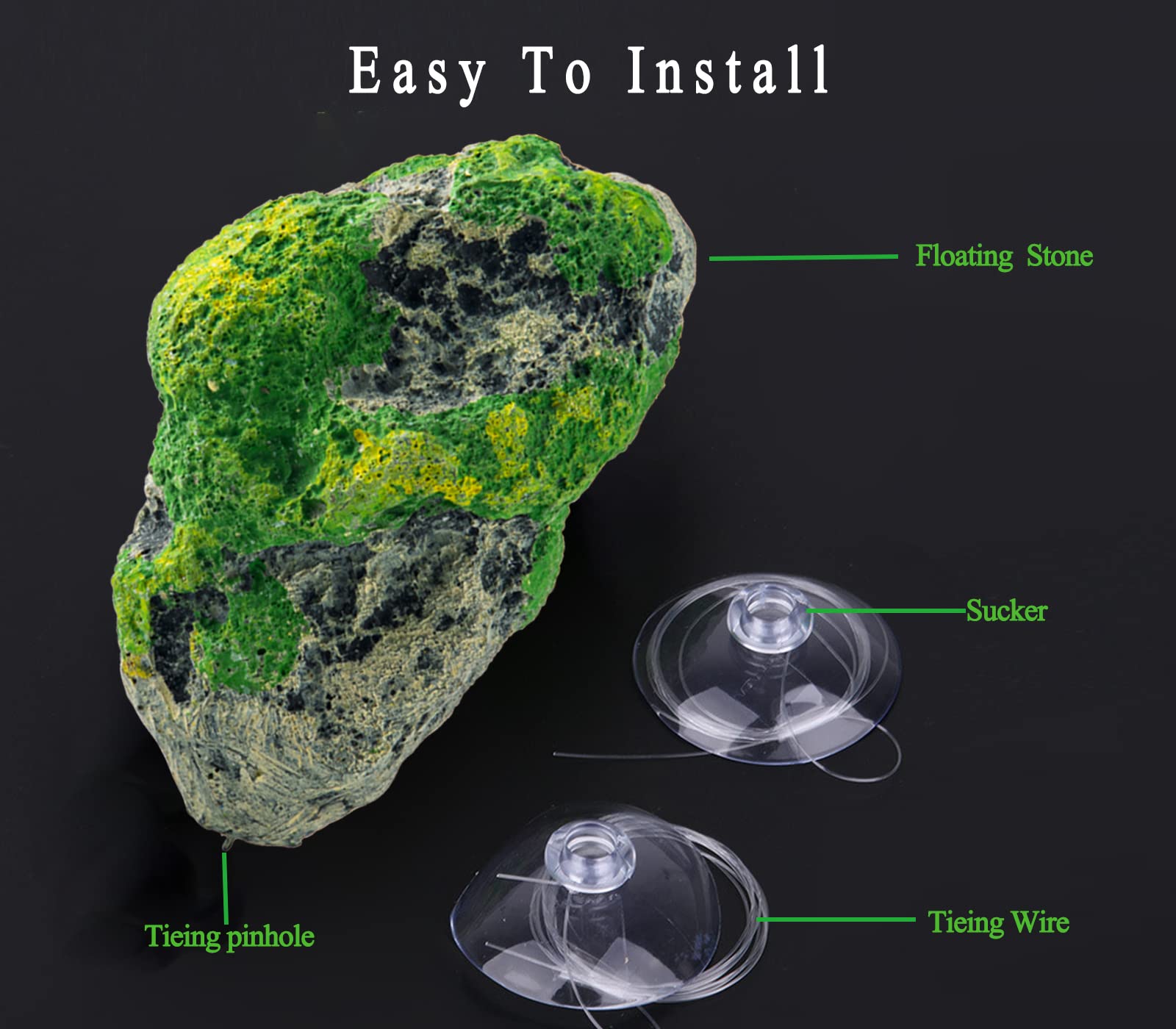 dgudgu Decorations Aquarium Decorations fish tank Accessories Aquarium Décor Floating Rocks Betta Decorations Hallelujah Mountains