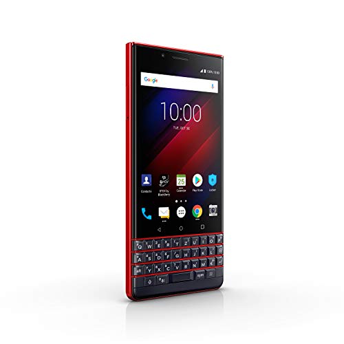 BlackBerry KEY2 LE (Lite) Dual-SIM (64GB, BBE100-4, QWERTZ Keypad, GSM Only, No CDMA) Factory Unlocked 4G Smartphone (Atomic Red) - International Version