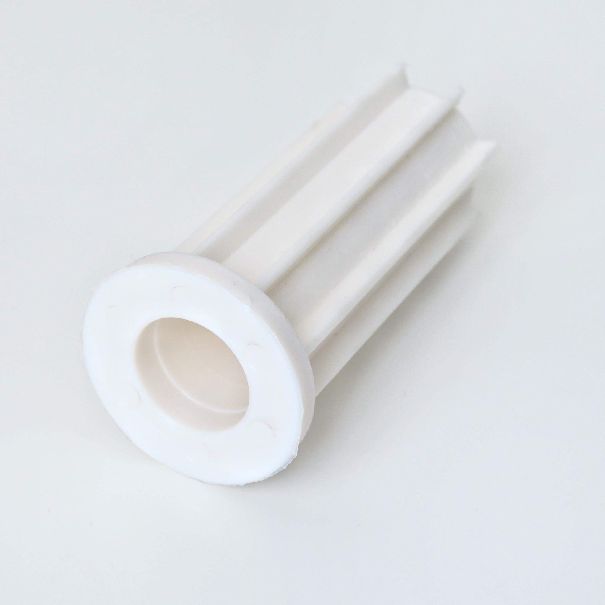 KOMORAX 4 Pack Heavy Duty 1 5/8 White Plastic Insert Bushing Patio Chair Replacement Swivel Chair Rocker Seat Post Base 928