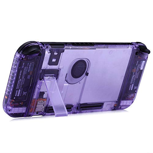 BASSTOP [Update Version] DIY Replacement Housing Shell Case Set for Switch NS NX Console and Right Left Switch Joy-Con Controller Without Electronics(Set-Atomic Purple)