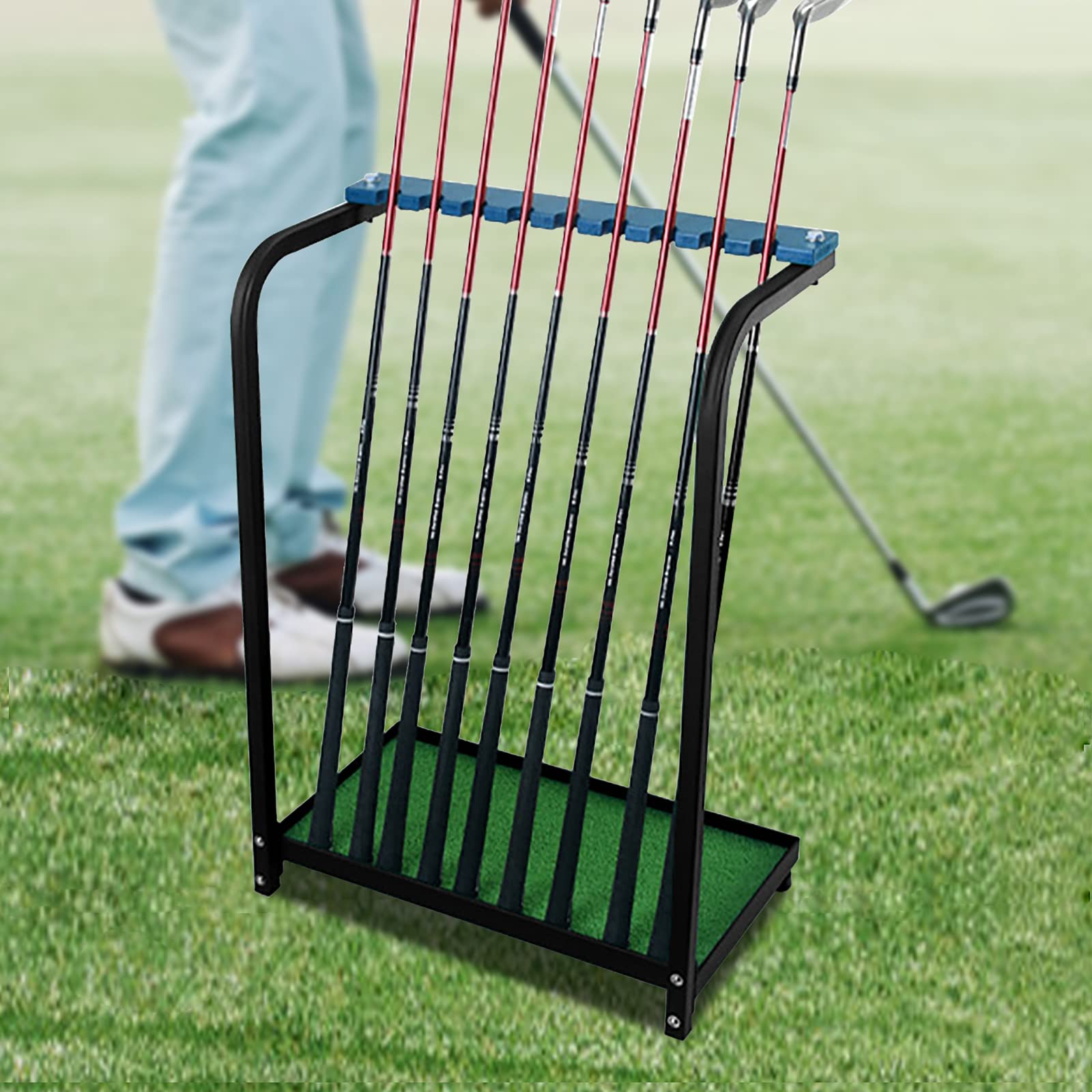 Club Display Racks Golf Club Set Storage Golf Putter Stand Heavy Duty Metal 9 Putters Organizer Equipment 9-Hole Golf Putter Rack Golf Set Storage