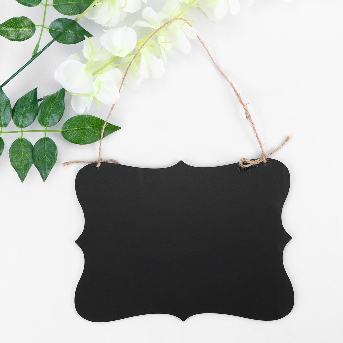 WINOMO Shhh Sleeping Baby Door Sign Do Not Disturb Sign Baby Room Hanging Wooden Decorative (Black)