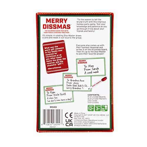 WHAT DO YOU MEME? Merry Dissmas β The Hilarious Family Holiday Party Game Family