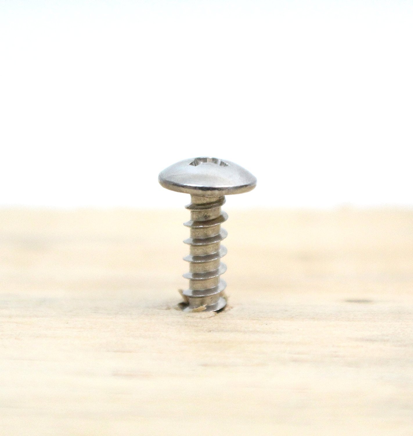 WOIWO Stainless Phillips Pan Head Wood Screws, 8 x 1/2" Wood Screws (100pc)