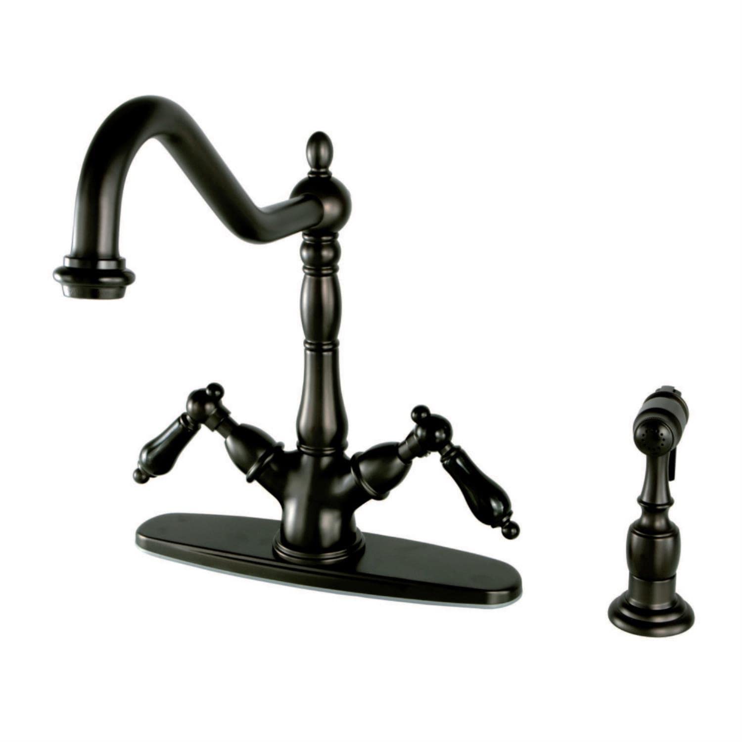 Kingston Brass KS1235PKLBS Duchess Kitchen Faucet, 8-1/2" In Spout Reach, Oil Rubbed Bronze