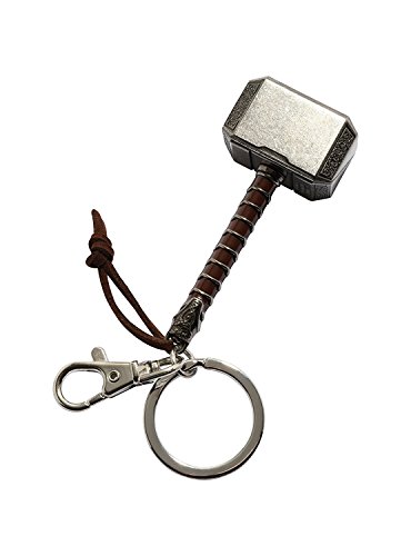 Marvel Thor Hammer 2 Pewter Key Ring , unisex-children, Grey