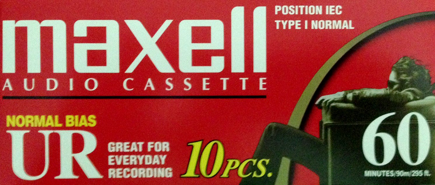 Maxell UR-60 Audio Cassette- Box of 10