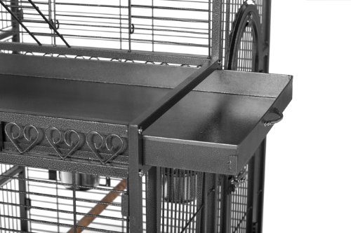 Prevue Pet Products BPV3159 Double Roof Bird Cage with Playtop, 36-1/2 by 27-1/4-Inch, Black