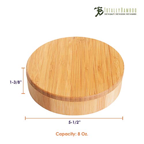 Totally Bamboo Barkeeper's Salt Box, Margarita Salt Rimmer for Cocktail Drinks, Home Bar Accessory with Magnetic Swivel Lid