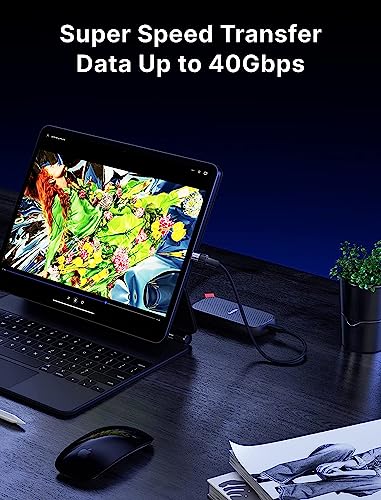JSAUX 90 Degree USB-C Male to USB-C Female Adapter, Right Angle 2-Pack 40Gbps Data Transfer 100W USB Type C PD Extender Compatible with ROG Ally, Steam Deck, Switch and More Laptop, Tablet, Phone