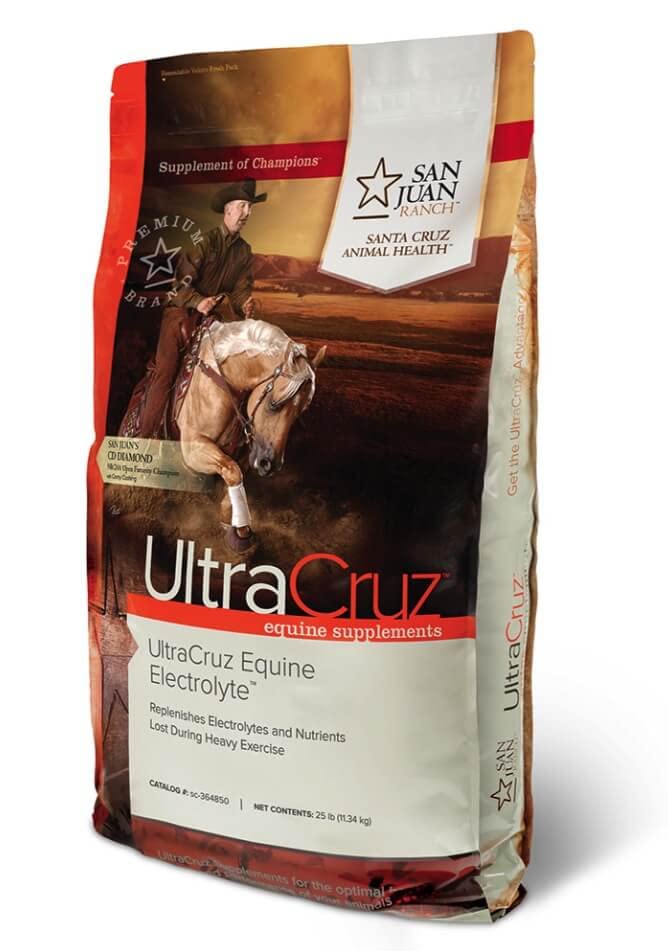 UltraCruz Equine Electrolyte Supplement for Horses, 25 lb, Powder (200 Day Supply), White