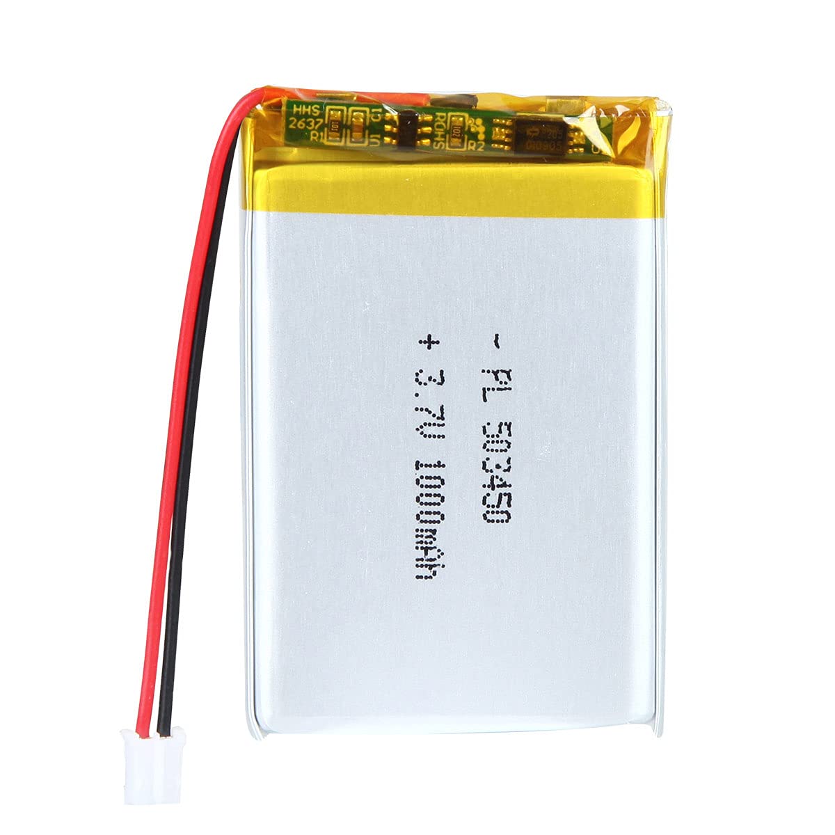 YDL 3.7V 1000mAh 503450 Lipo Battery Rechargeable Lithium Polymer ion Battery Pack with PH2.0mm JST Connector