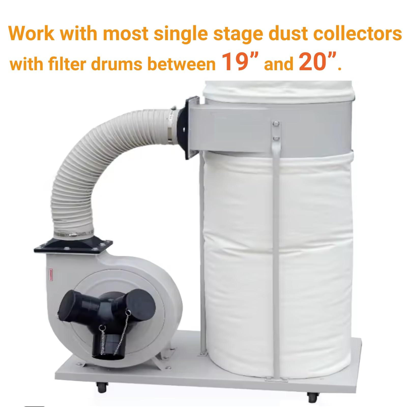 Dust Collector Bottom Bag for Woodworking 30 Micron 20" Dia. x 30", 70 Gallon Dust Collector Lower Bag Compatible with Harbor Freight Wen Grizzly JET Delta