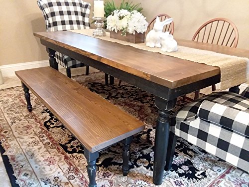 Farm Table with Spindle Legs - Solid Wood Trinity Class Table