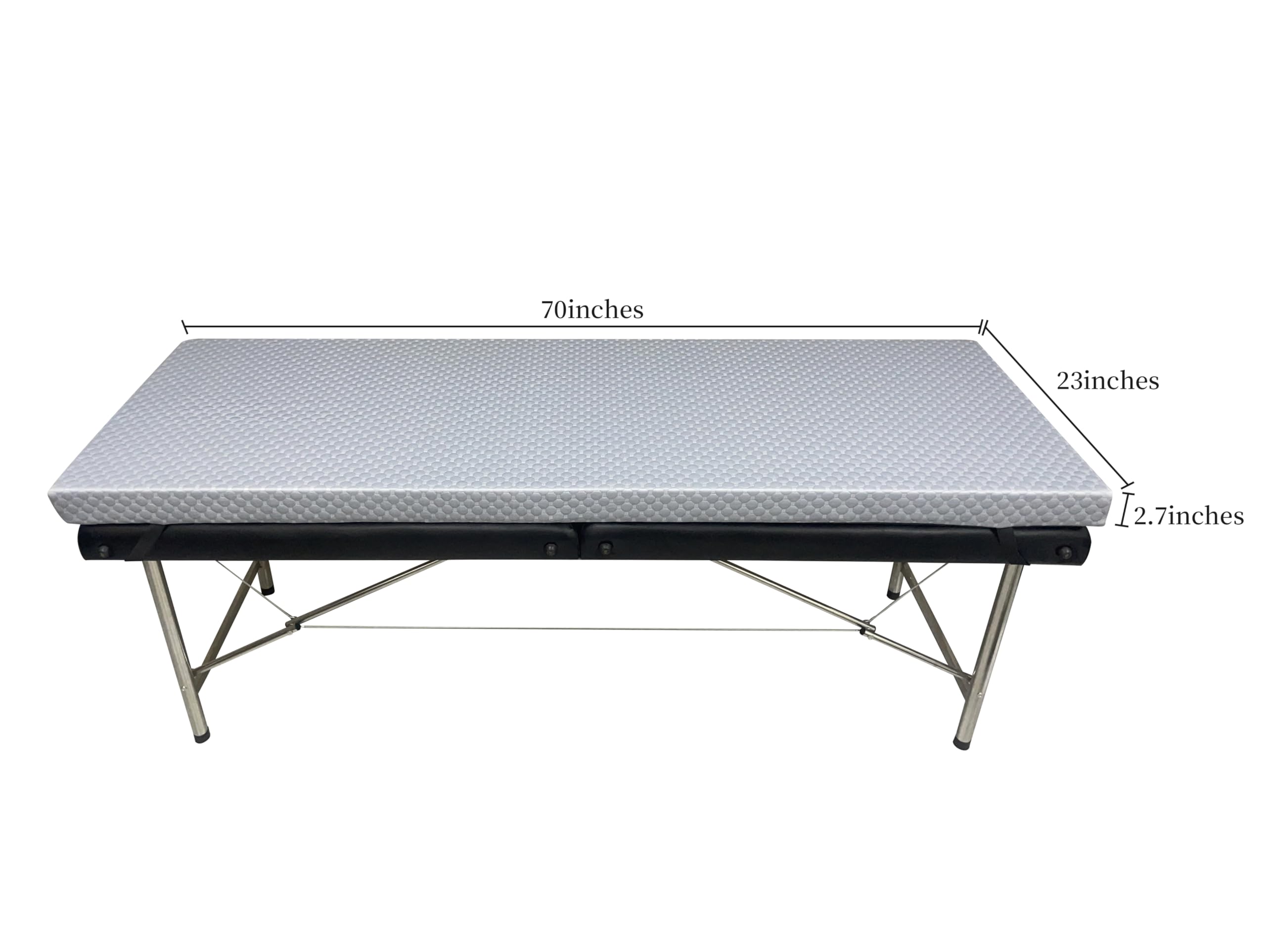 ENDELLE Lash Bed Topper,2.7in Thick Foam Pad with Removable Cover,Non-Slip Bottom.Small Single Floor Bed,Camping Mattress,Guest Bed