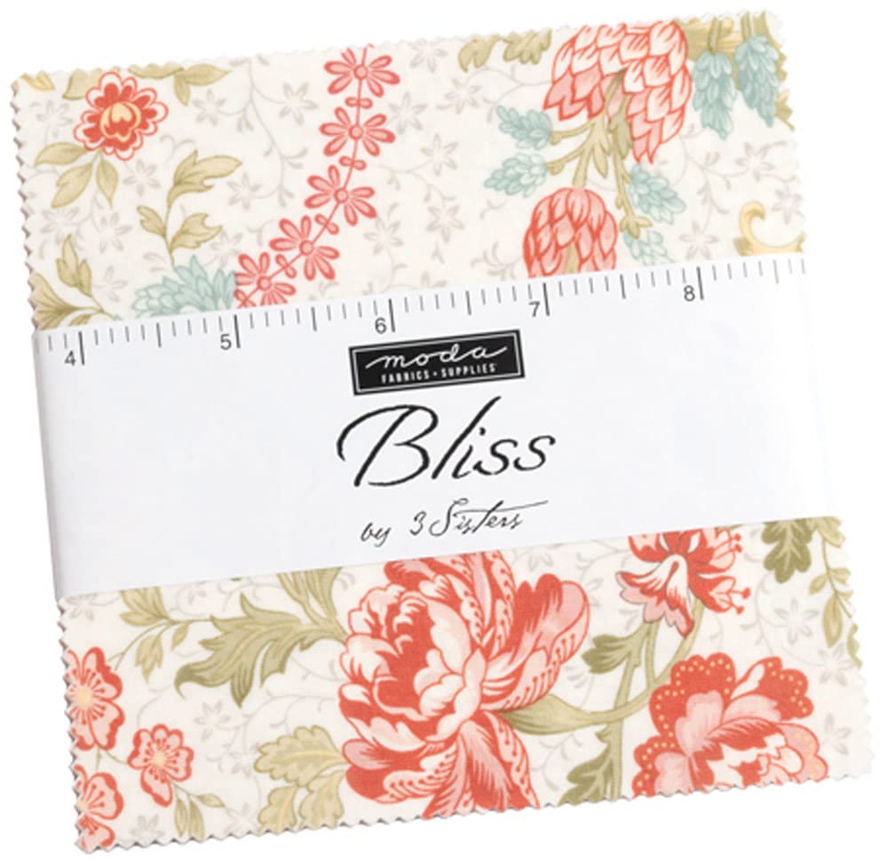 Bliss Charm Pack by 3 Sisters; 42-5" Precut Fabric Quilt Squares
