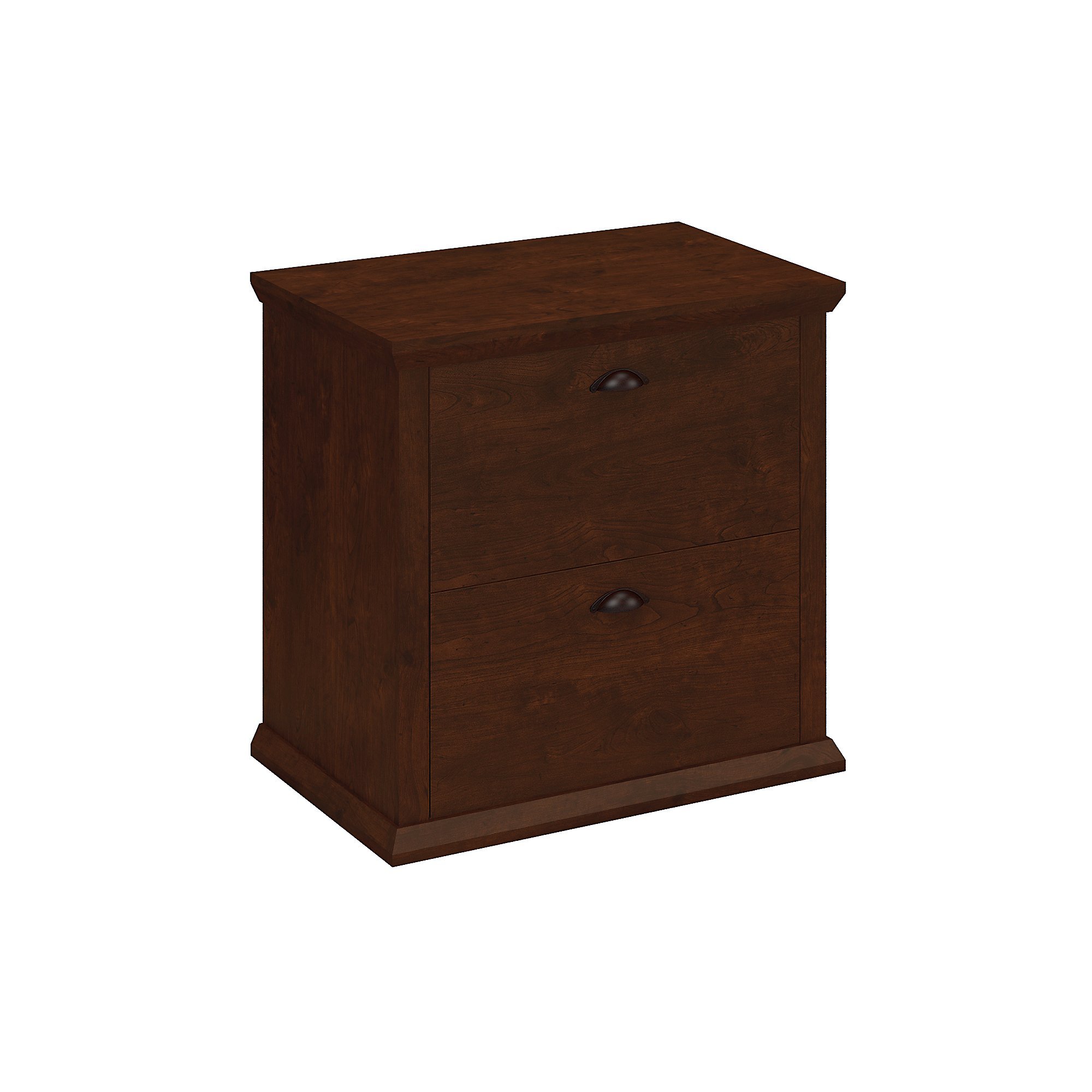 Bush Furniture Yorktown 2 Drawer Lateral File Cabinet, Document Storage Chest for Home Office, White Oak