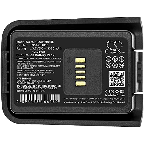 CS Replacement Battery for Datalogic 950401003, P20, P20-1001, Pegaso 024000005, 4006-0337, 95A201016 3300mAh / 12.21Wh Barcode Scanner