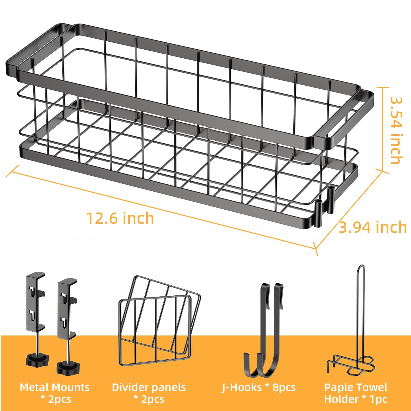 Blibly Griddle Caddy for Blackstone Griddle Accessories, Space Saving Outdoor Grill Accessories Storage Box, BBQ Caddy for 28"/36" Blackstone Griddles, Gas/Charcoal Grill, with a Paper Towel Holder