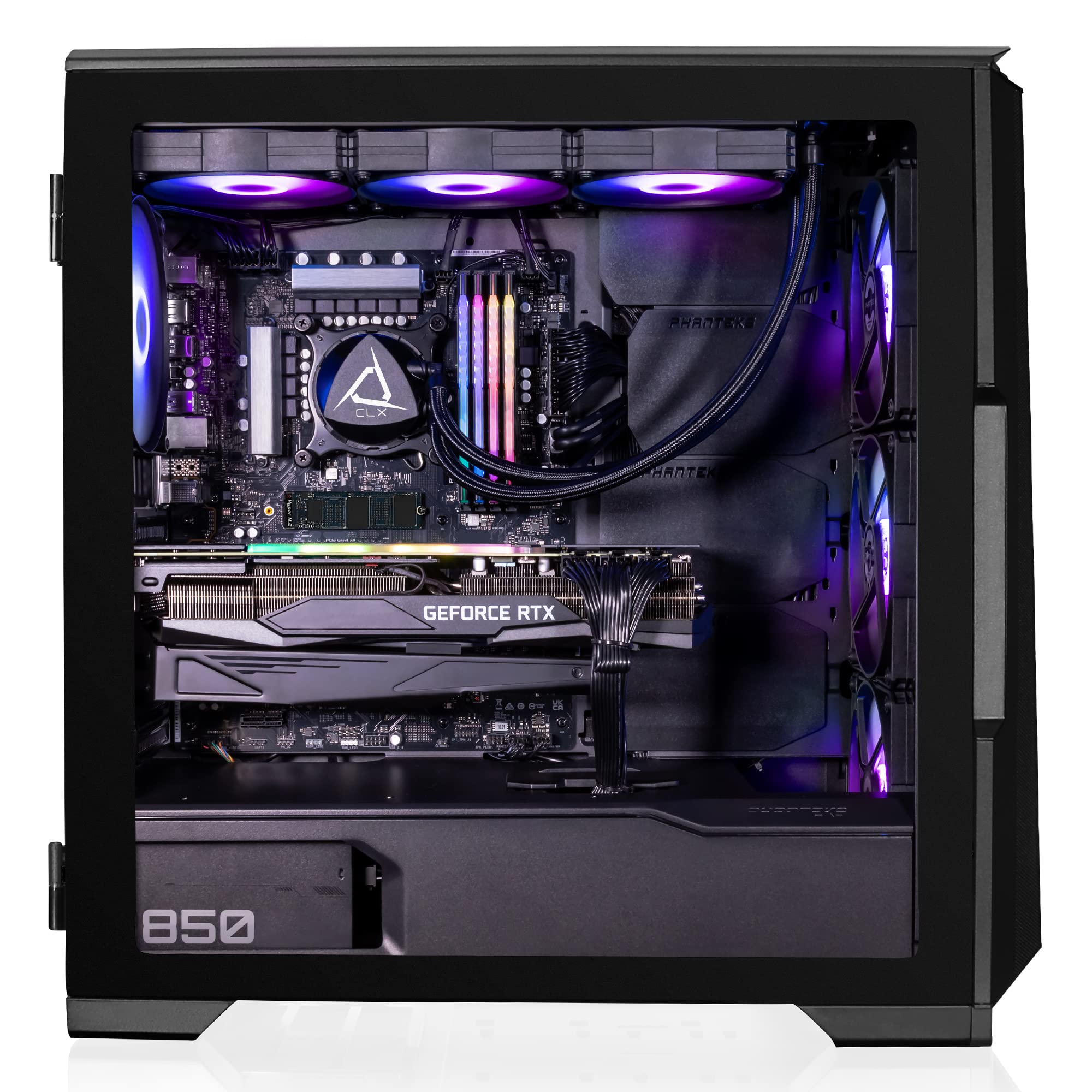CLX Personal Computer Tower, Intel Core i7 13700KF 3.40GHz, 64GB DDR5, 1TB NVMe SSD, 6TB HDD, GeForce RTX 4080 16GB, 850 Watt Power Supply