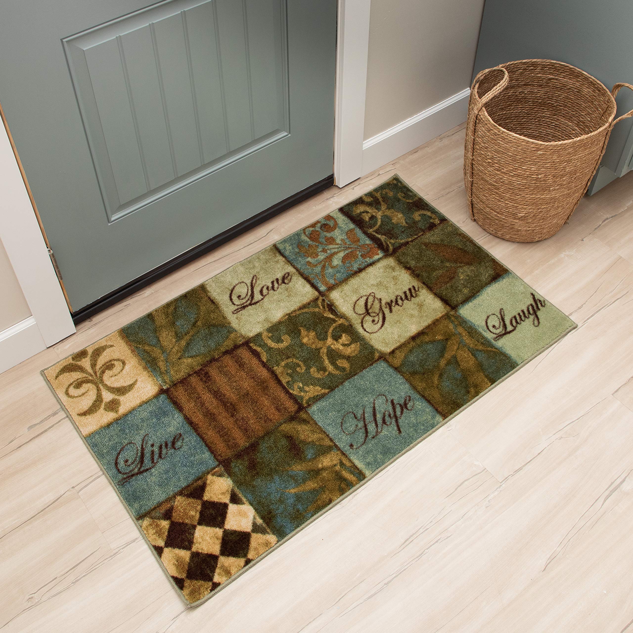 Mohawk Home Machine Washable Mat,Les Fleurs (2'6" x 4')