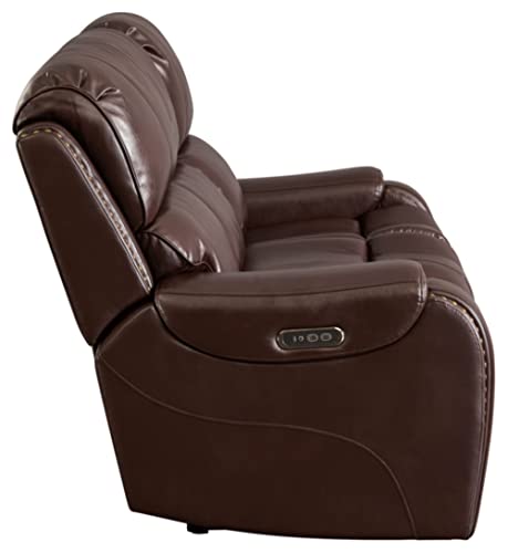 Signature Design by Ashley Latimer Power Reclining Sofa with Adjustable Headrest, Brown