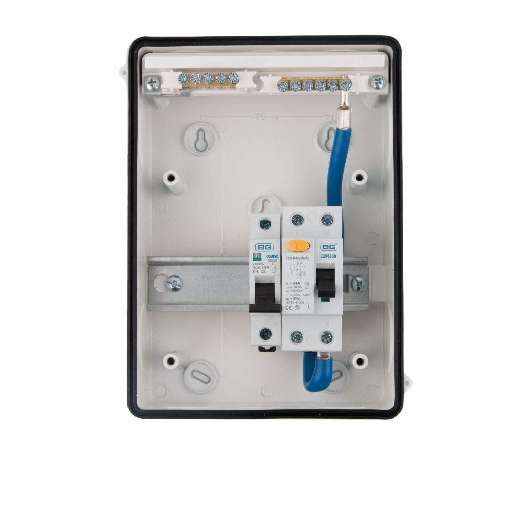 BG Electrical CFSHOW1-01 Shower KIT - 5 MOD IP65, 63A RCD, 50A MCB