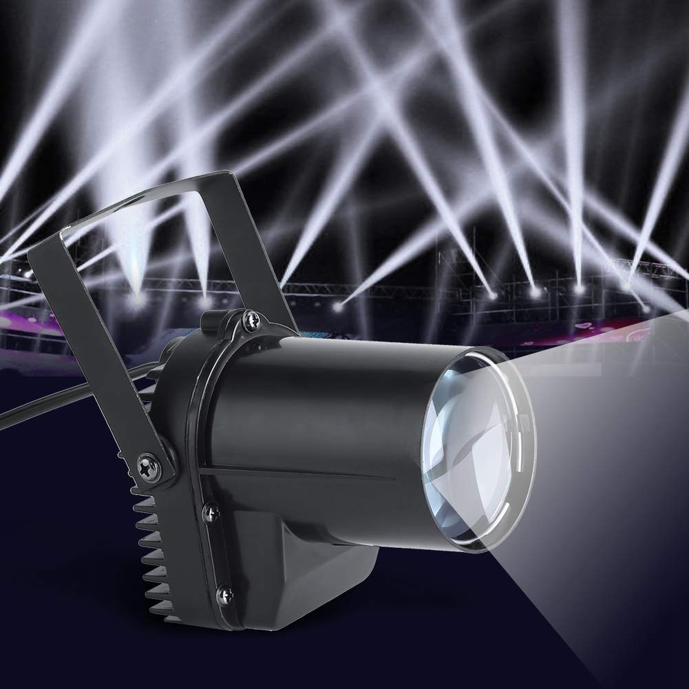 LED Stage Light, 12W LED Beam Spotlight Party Stage Disco Pub Festival Effect Pinspot Lights for Party Disco Clubs KTV Pub Show Wedding DJ Stage Light, US Plug 110V