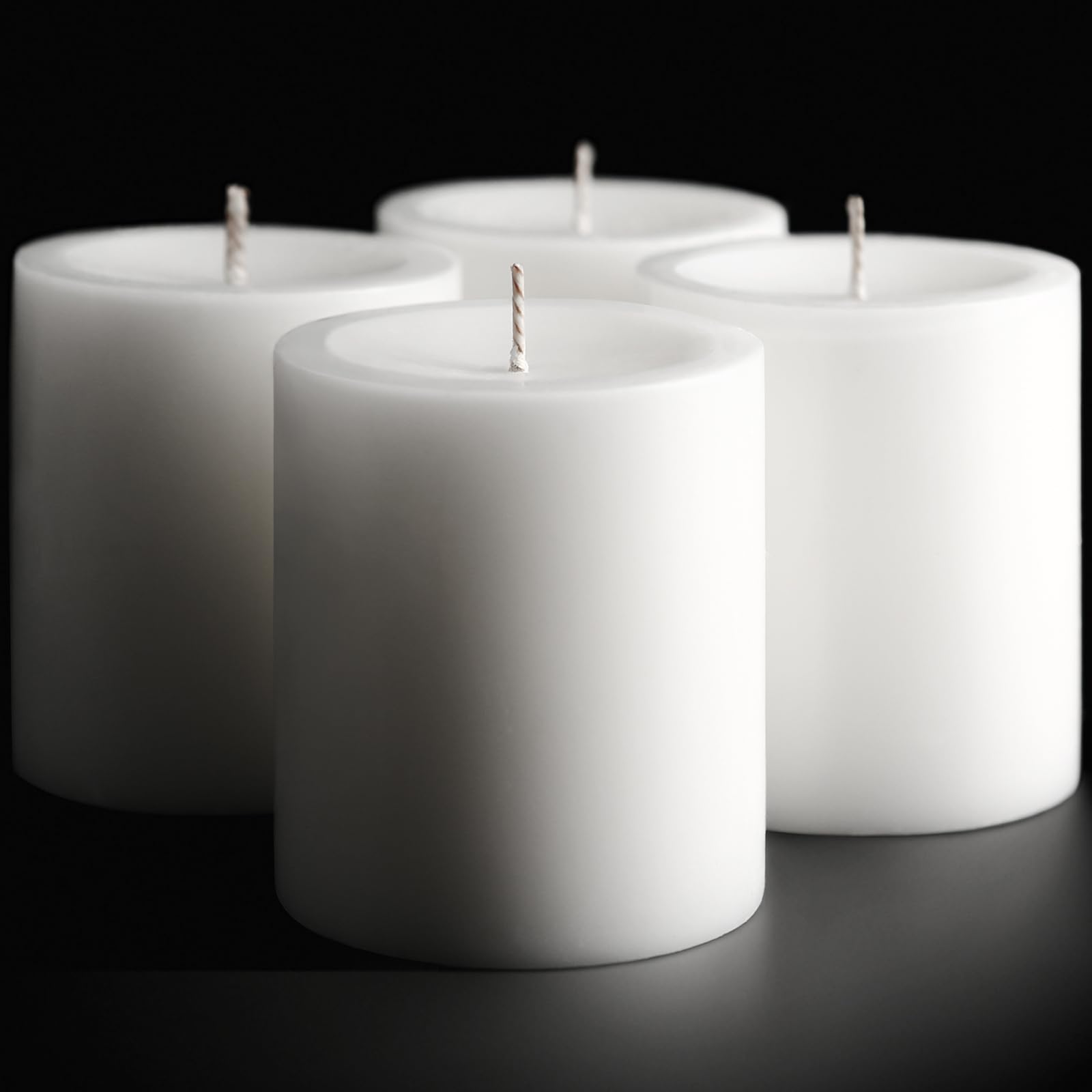 Pillar Candles - 6 Count, 2.8x3 inch | 30 Hours Burning,Ivory Unscented Pillar Candles - Dripless Candles Pillar Perfect for Wedding, Parties, Spas, Home Gatherings and Dinner