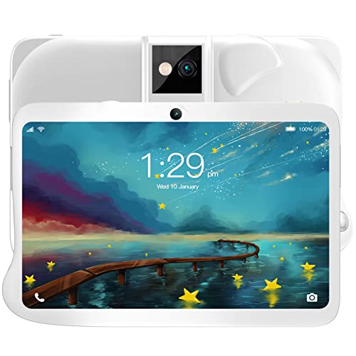 Childrens Tablet US Plug 100-240V HD Tablet 8 Cores for 10.0 for Reading (White)