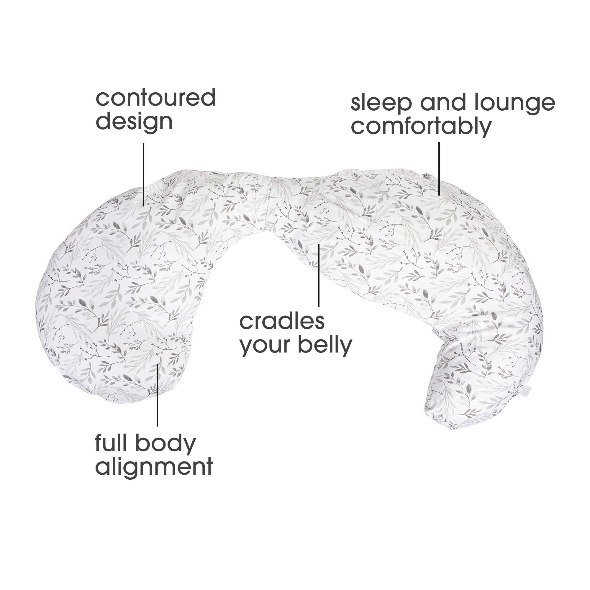 Boppy Slipcovered Total Body Pregnancy Pillow, Full Circle