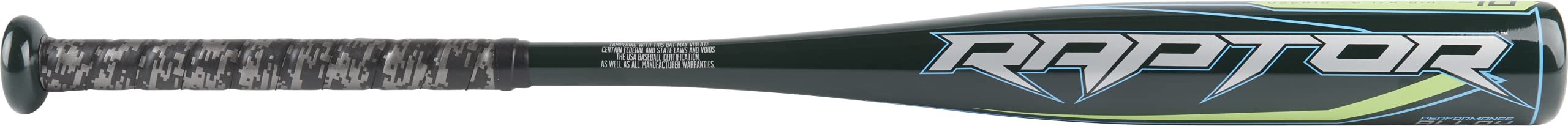 Rawlings | RAPTOR Baseball Bat | USA | -10 | 1 Pc. Aluminum | Dark Green | 29 inch