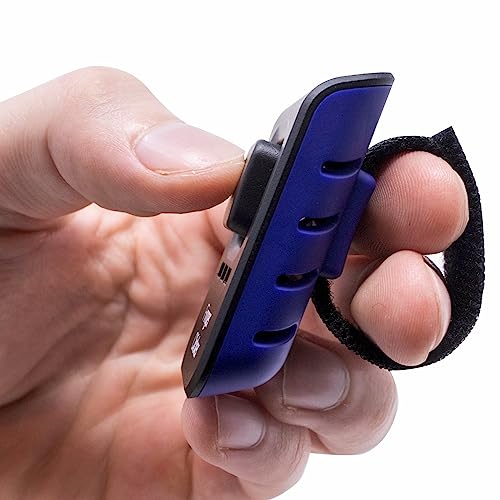 Educator Dog Training Finger Clicker with Audible Sound for Positive Reinforcement, Behavior and Obedience Pet Trainer, Blue