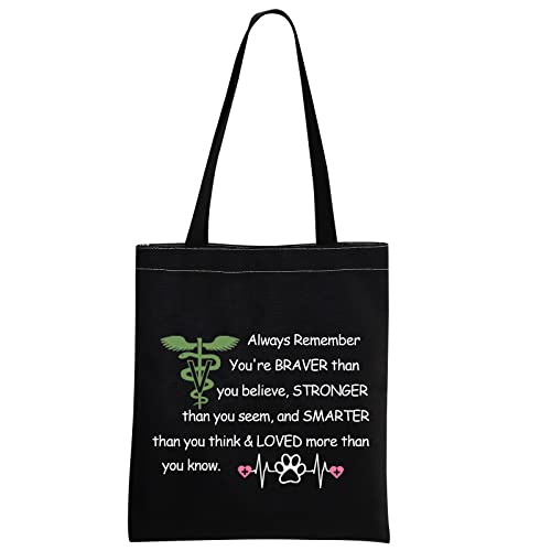 MBMSO Vet Tech Gifts Veterinarian Tote Bag Vet Assistant Gifts Veterinary Student Gifts Reusable Canvas Shopping Grocery Bag