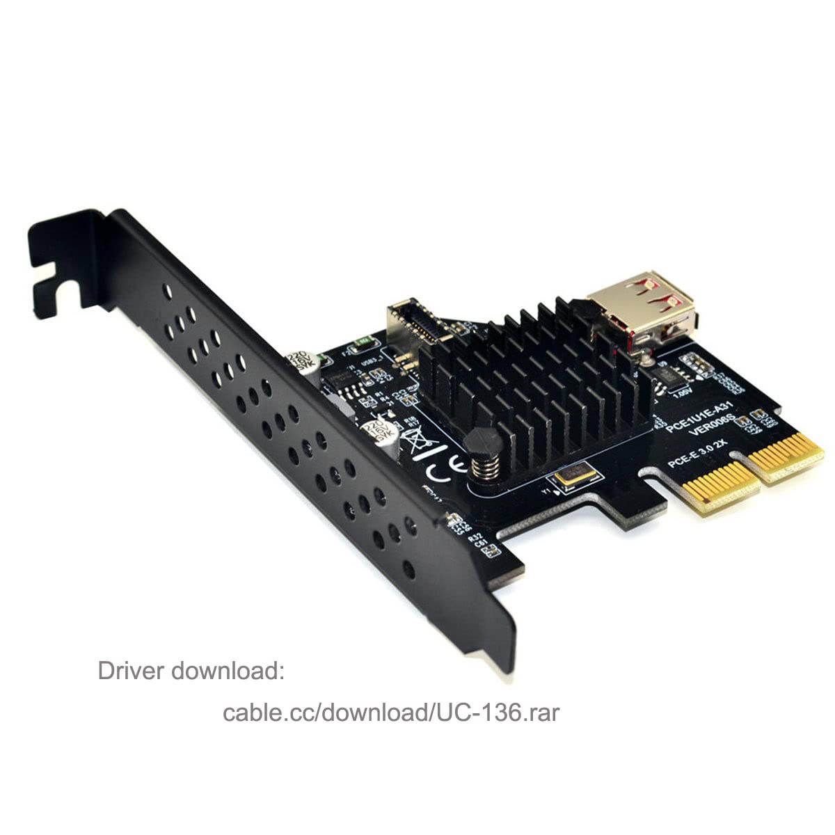 cablecc USB 3.1 Front Panel Socket & USB 2.0 to PCI-E Express Card Adapter for Motherboard