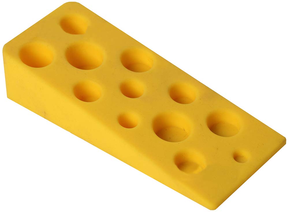 Chezmax 2pcs Rubber Door Stopper Security Door Stop Cheese Design Gate Wedge Cute Door Holder Decorative Doorstop for Kid's Bedroom Playing Room