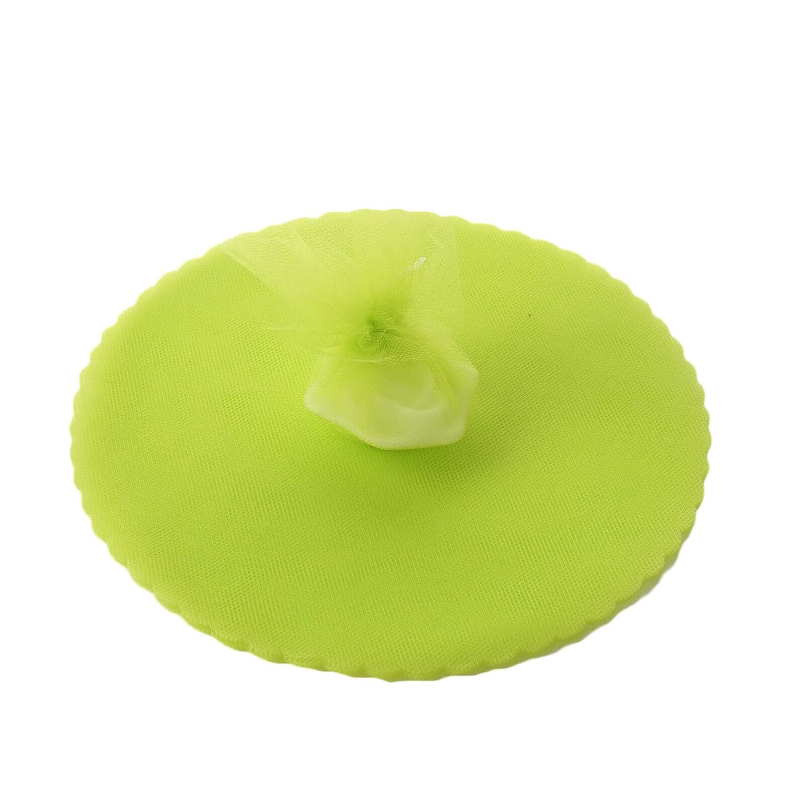 Efavormart 25pcs/ pk 9" Tulle Circles for Party Decorations Banquet Event Sewing DIY Crafts Fabrics Sewing - Lime Green