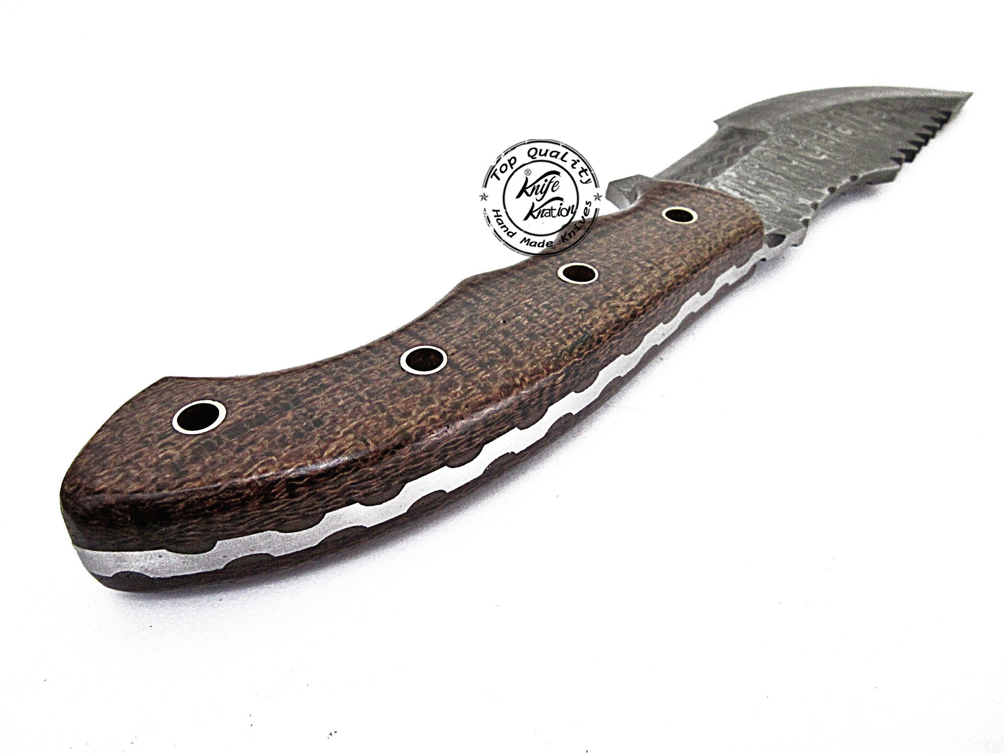 Beautiful Brown Micarta Handmade Damascus Steel Tracker Hunting Knife Prime Quality