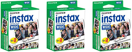 Fujifilm Instax Wide 300 Instant Film Camera + instax Wide Instant Film, 60 Sheets + Extra Accessories