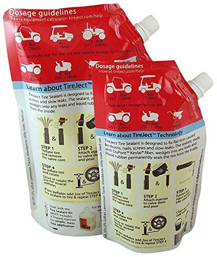 TireJect Off-Road Tire Sealant Refill (20oz Pouch) - Flat Tire Repair - Fix & Prevent Flat Tires - ATV UTV SxS Lawn Mower Golf Cart Tractor