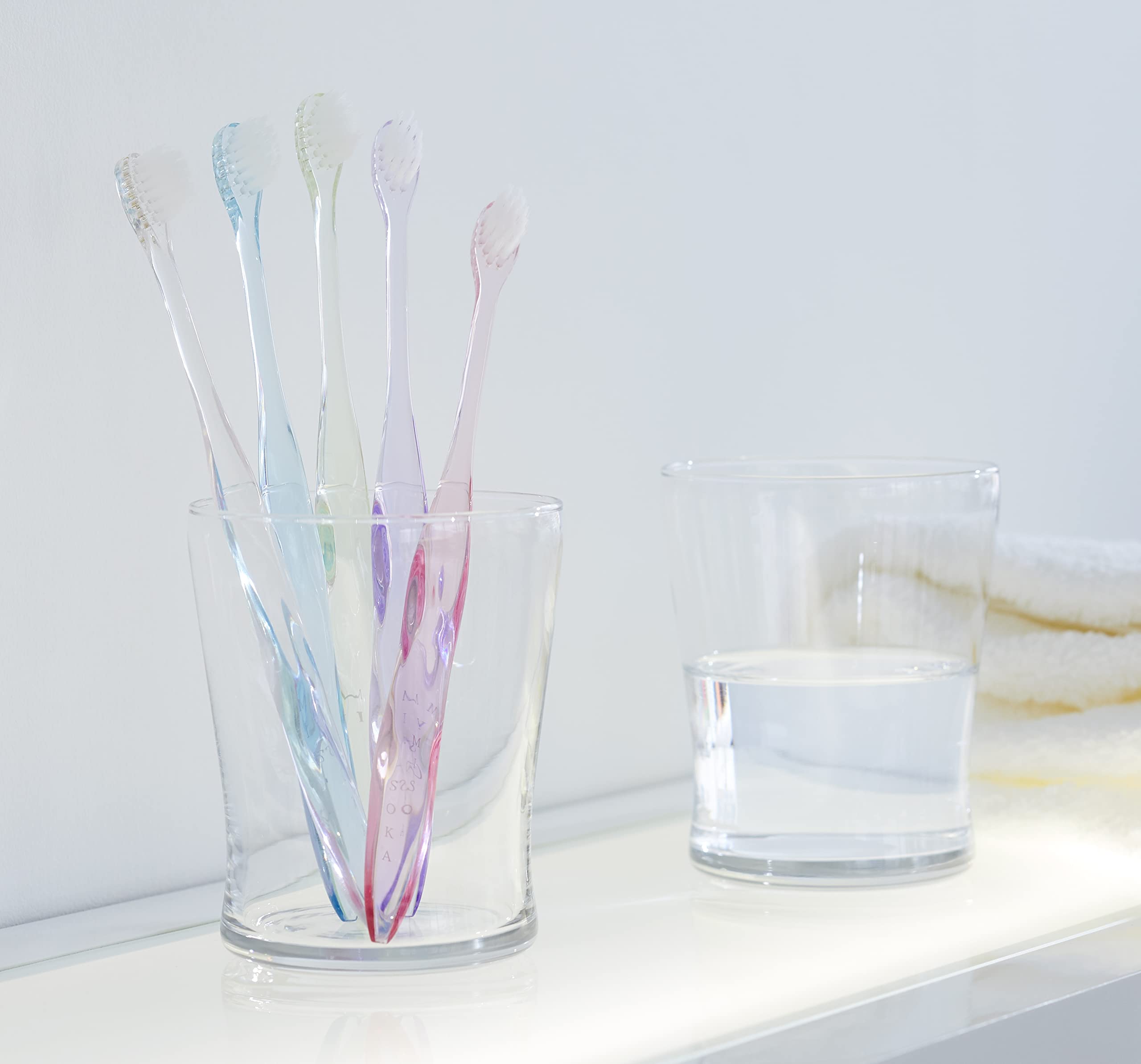 MISOKA・ISM Toothbrush Sakura (Pale Pink) Mineral-Coated Bristles Designer's Model Premium Toothbrush Made in Japan Japanese Craftsmanship