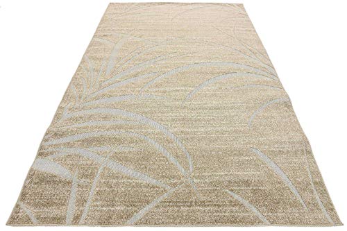 Unique Loom Outdoor Botanical Collection Area Rug - Orlando (5' 1" x 8' Rectangle, Beige/ Cream)