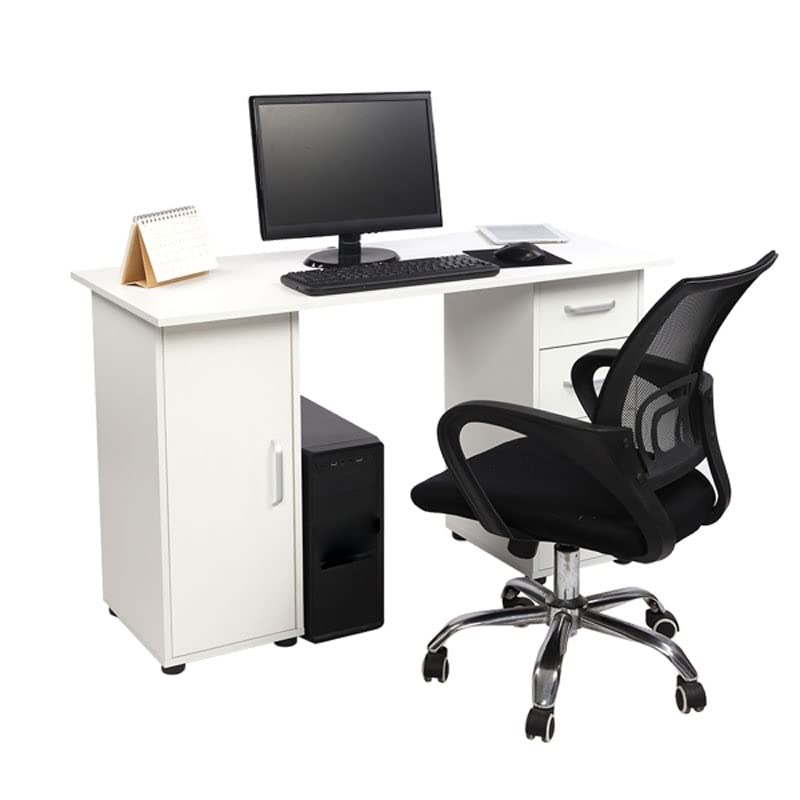 CZDYUF Door Four Drawer Computer Desk White