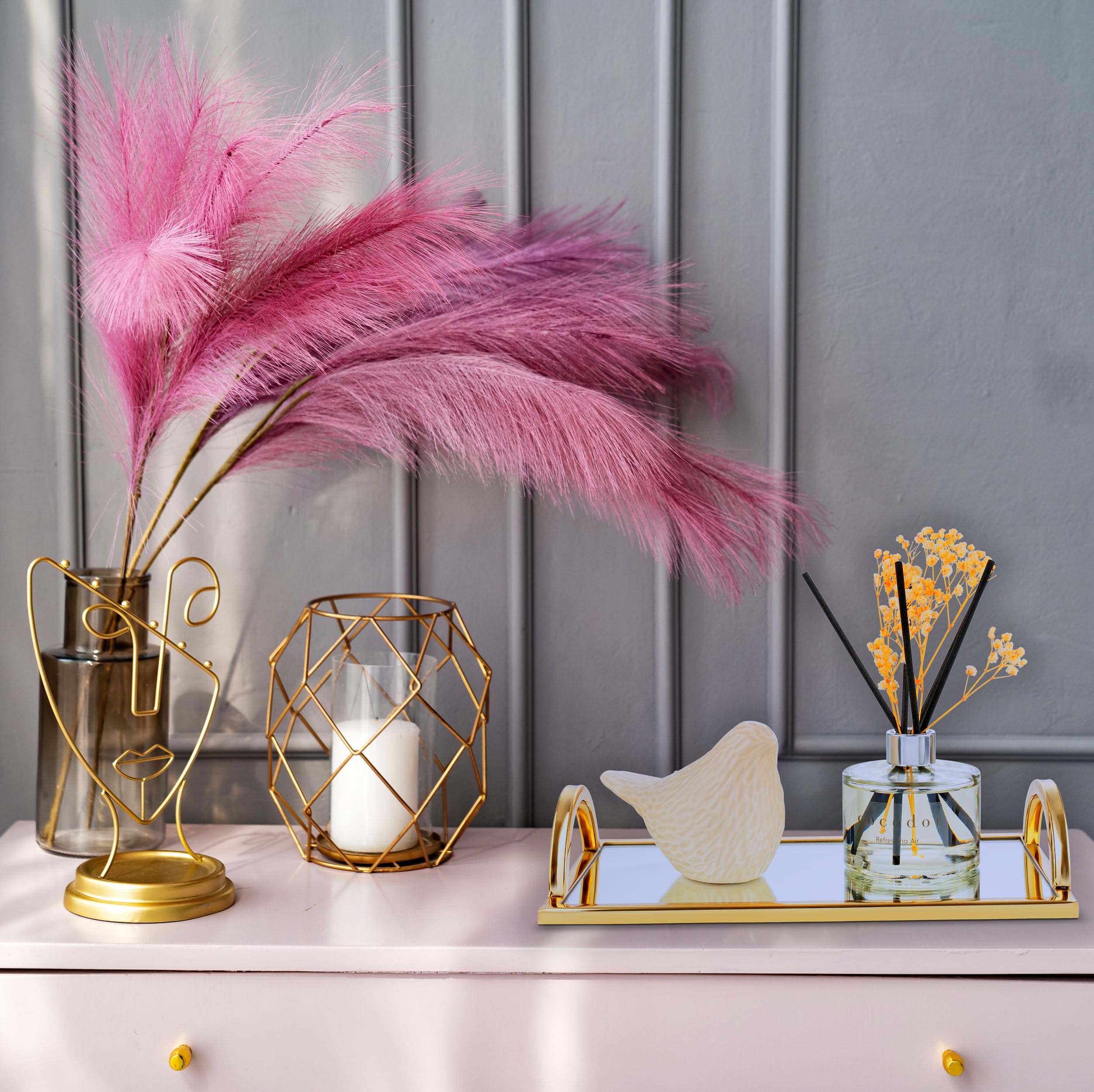 Beautiful Gold Mirrored Tray with Side Rails